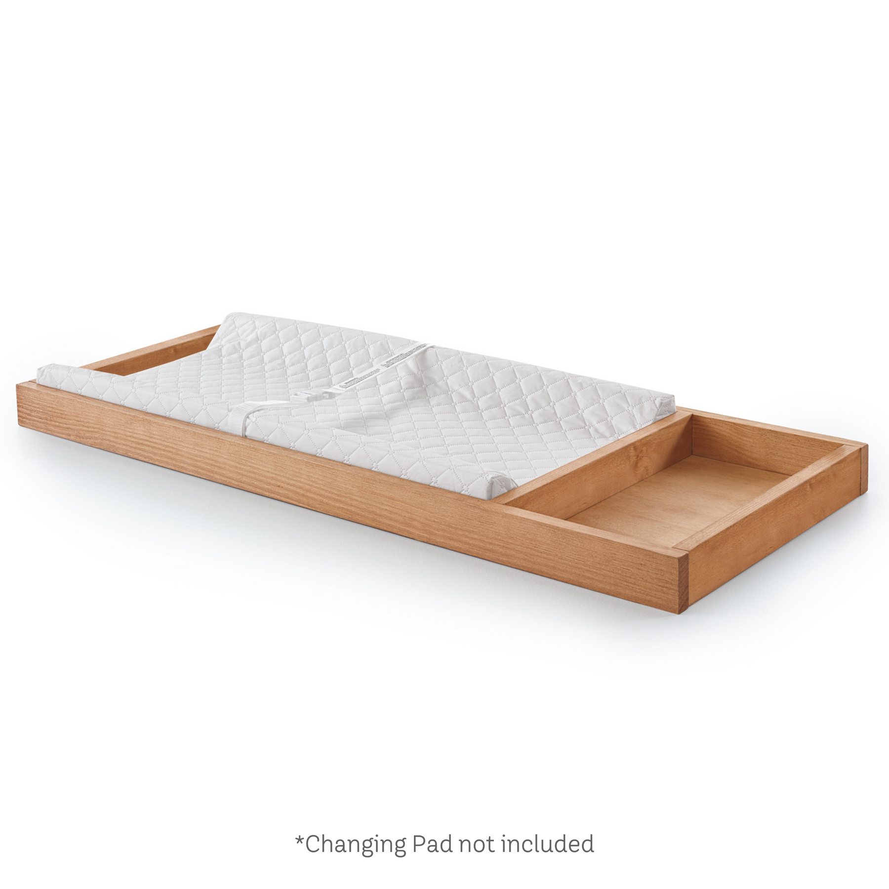 Retro Changing Tray in Hazelnut Solid Wood | Simply Nursery
